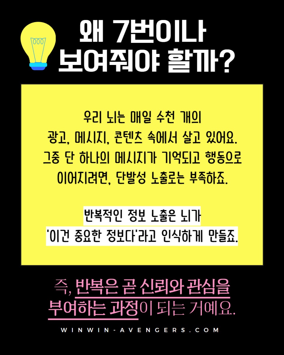 마케팅 7-Touch Rule, 고객의 마음을 움직이는 마법의 법칙 • 상생어벤져스 - 온라인마케팅 및 영상&디자인